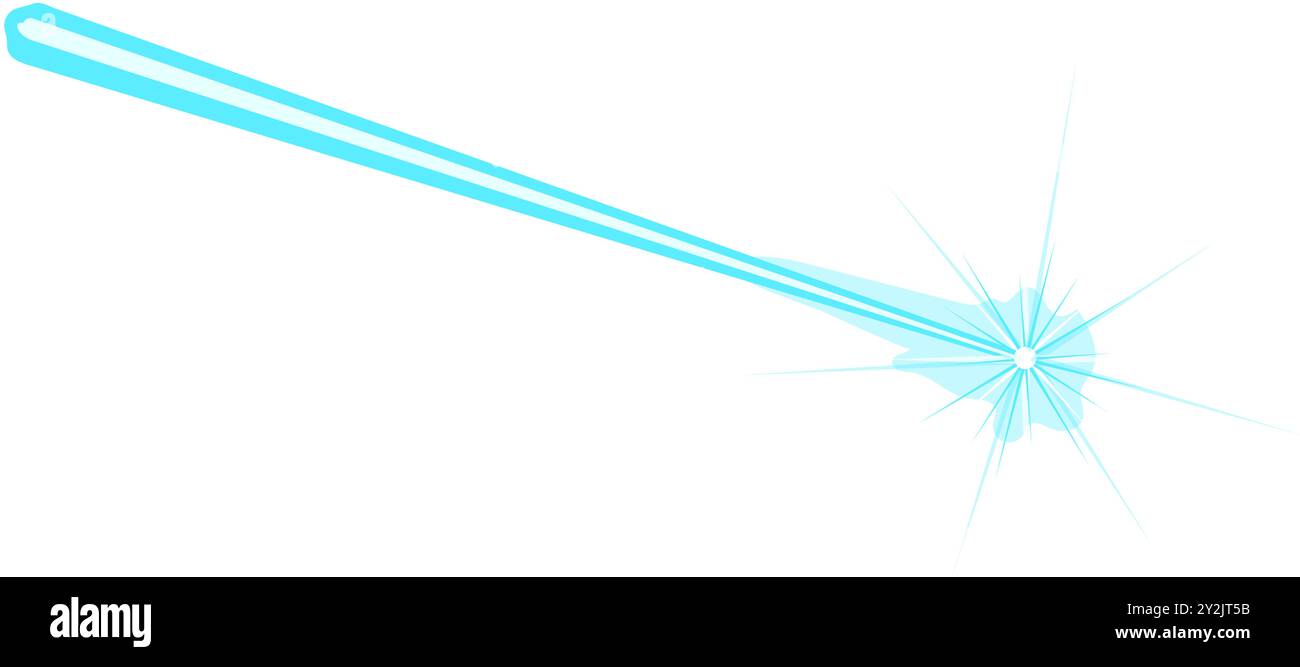intensity laser beam cartoon vector illustration Stock Vector Image ...