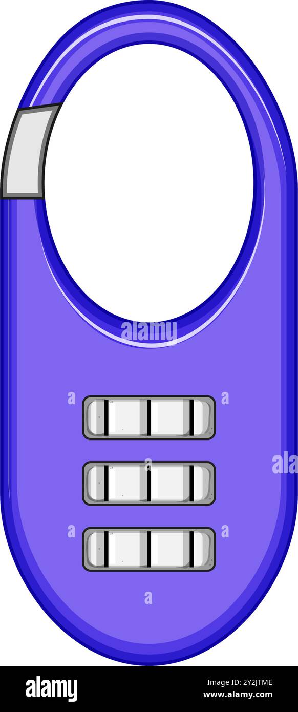 security luggage lock cartoon vector illustration Stock Vector Image ...