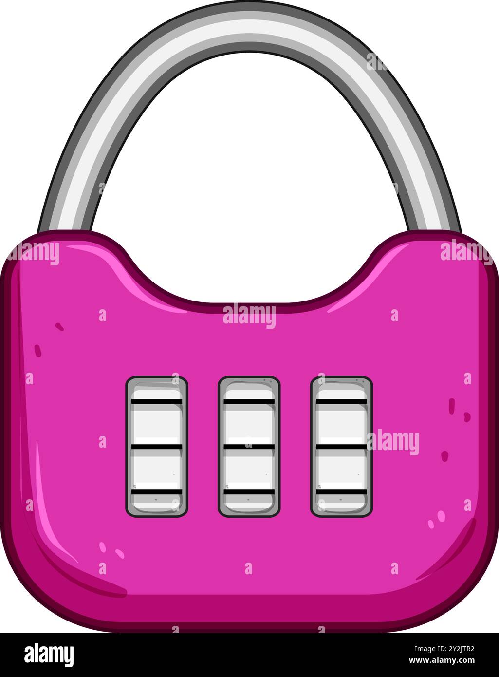 protection luggage lock cartoon vector illustration Stock Vector Image ...