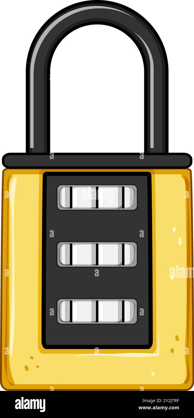 suitcase luggage lock cartoon vector illustration Stock Vector Image ...