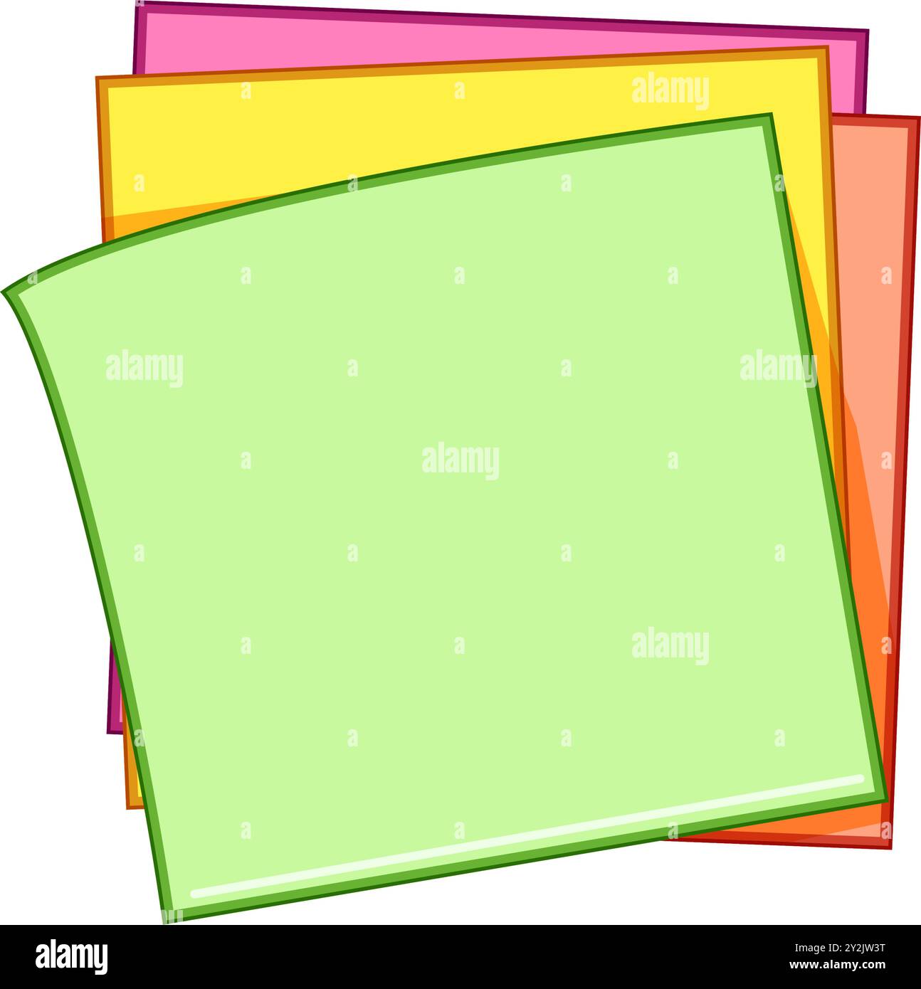 jotter memo paper cartoon vector illustration Stock Vector Image & Art ...