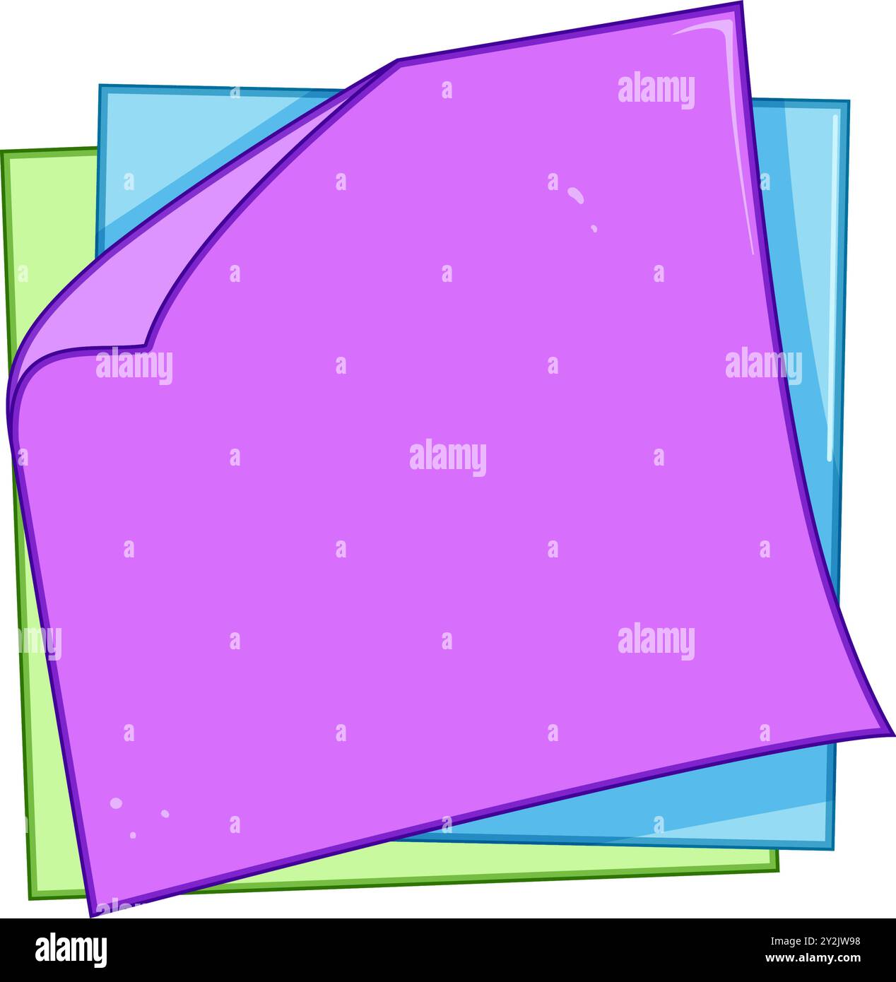 reminder memo paper cartoon vector illustration Stock Vector Image ...