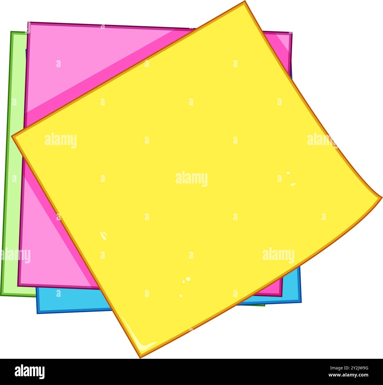 list memo paper cartoon vector illustration Stock Vector Image & Art ...