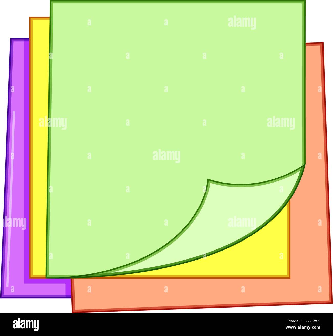 notes memo paper cartoon vector illustration Stock Vector Image & Art ...