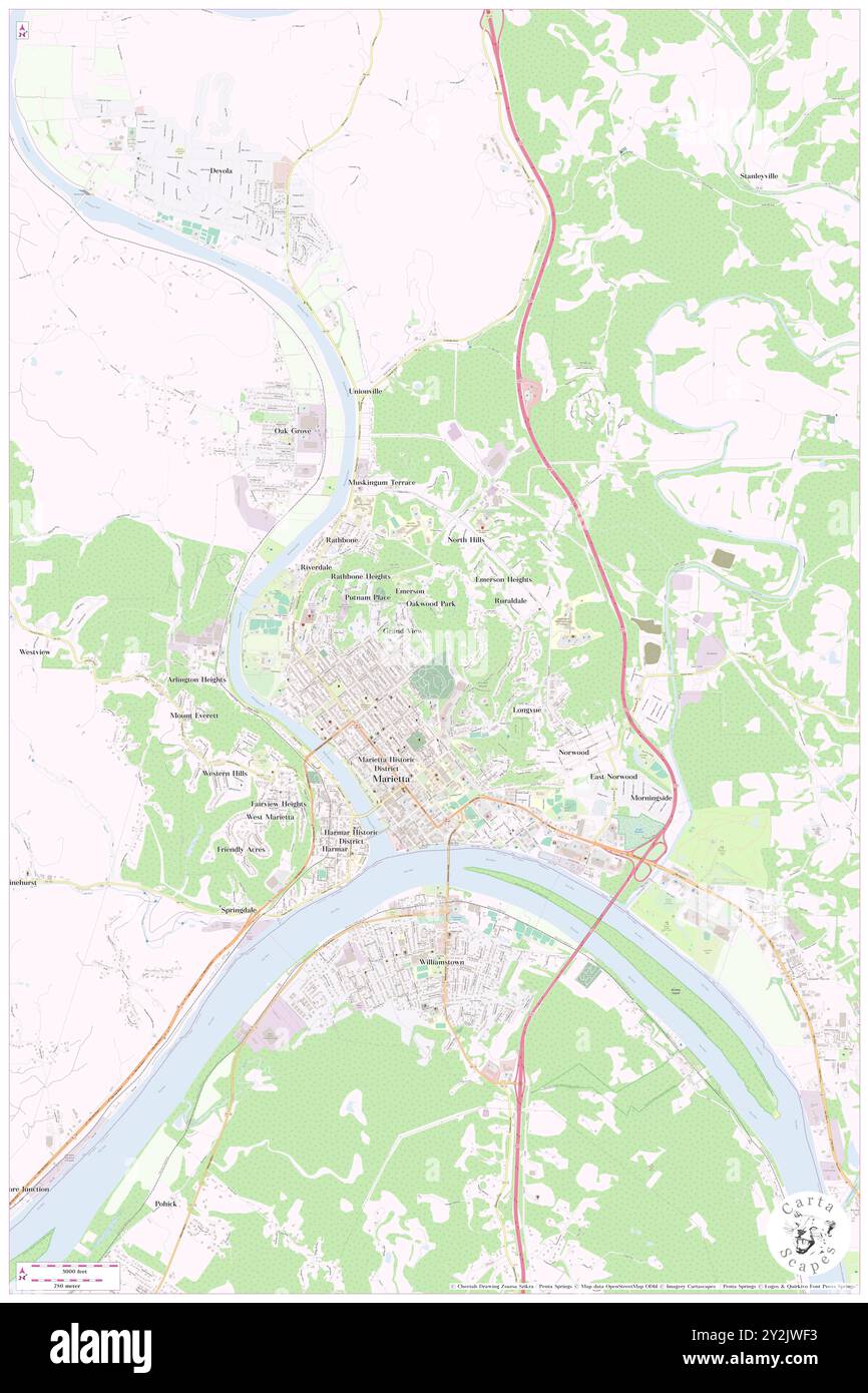 Marietta ohio map Cut Out Stock Images & Pictures - Alamy