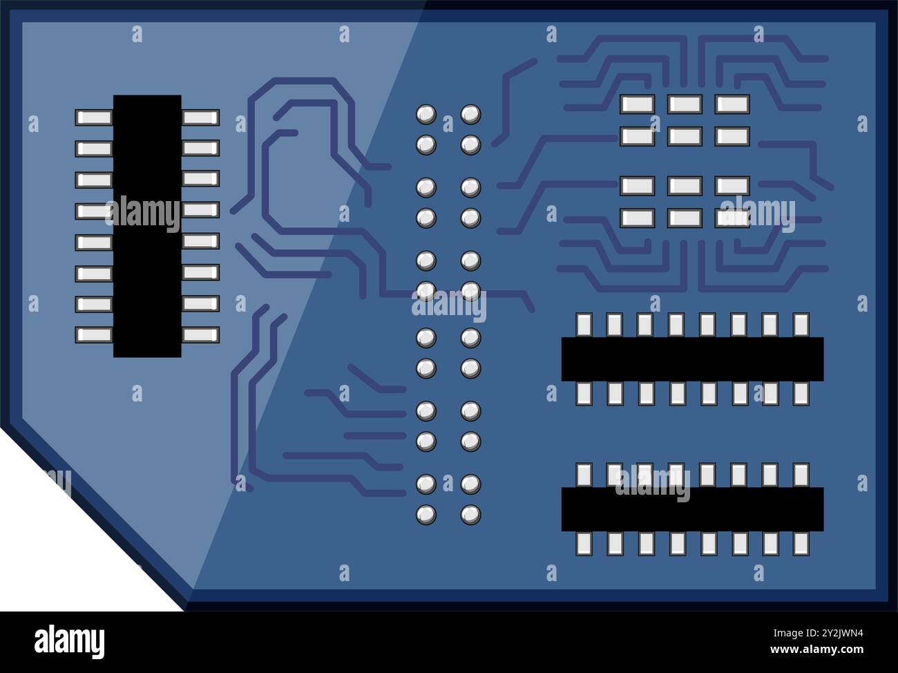 Circuit Microcontroller Cartoon Vector Illustration Stock Vector Image