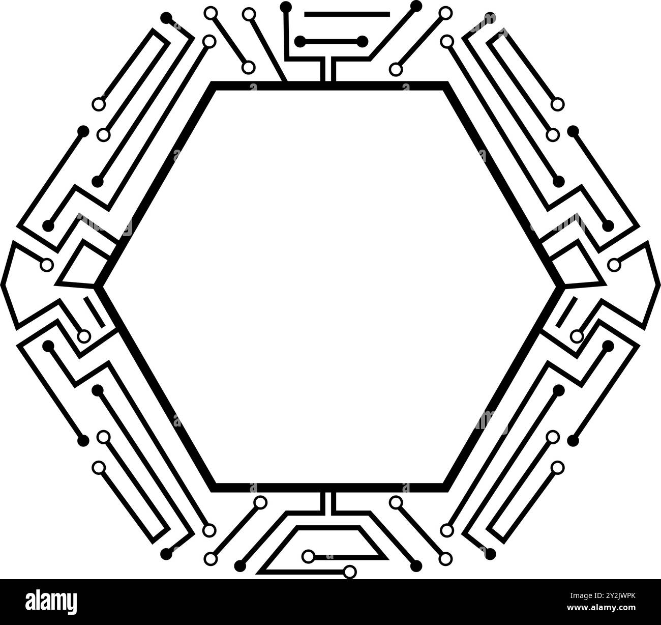 Semiconductor Microchip Frame Cartoon Vector Illustration Stock Vector