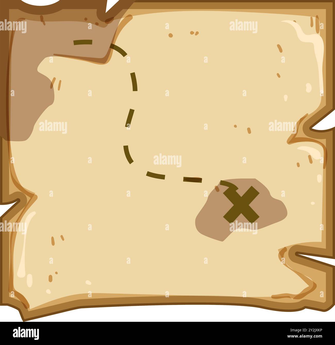 coastline nautical map cartoon vector illustration Stock Vector Image ...