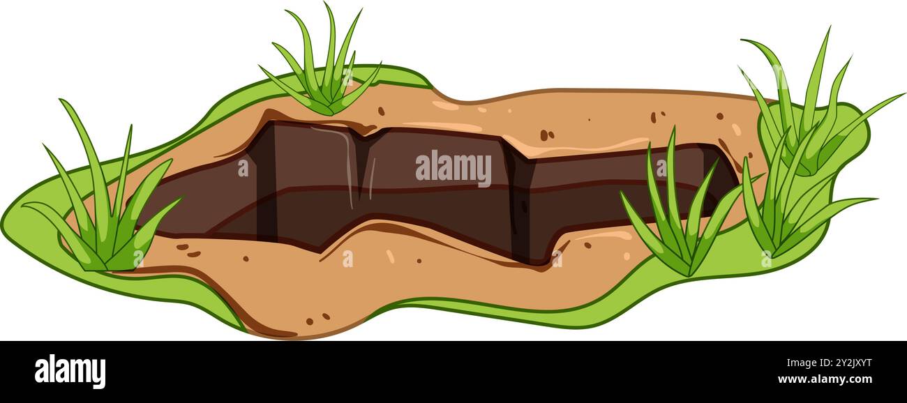 abyss pit cartoon vector illustration Stock Vector Image & Art - Alamy