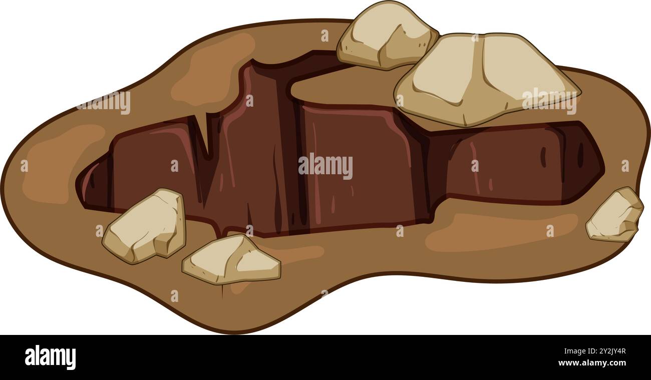 shaft pit cartoon vector illustration Stock Vector Image & Art - Alamy