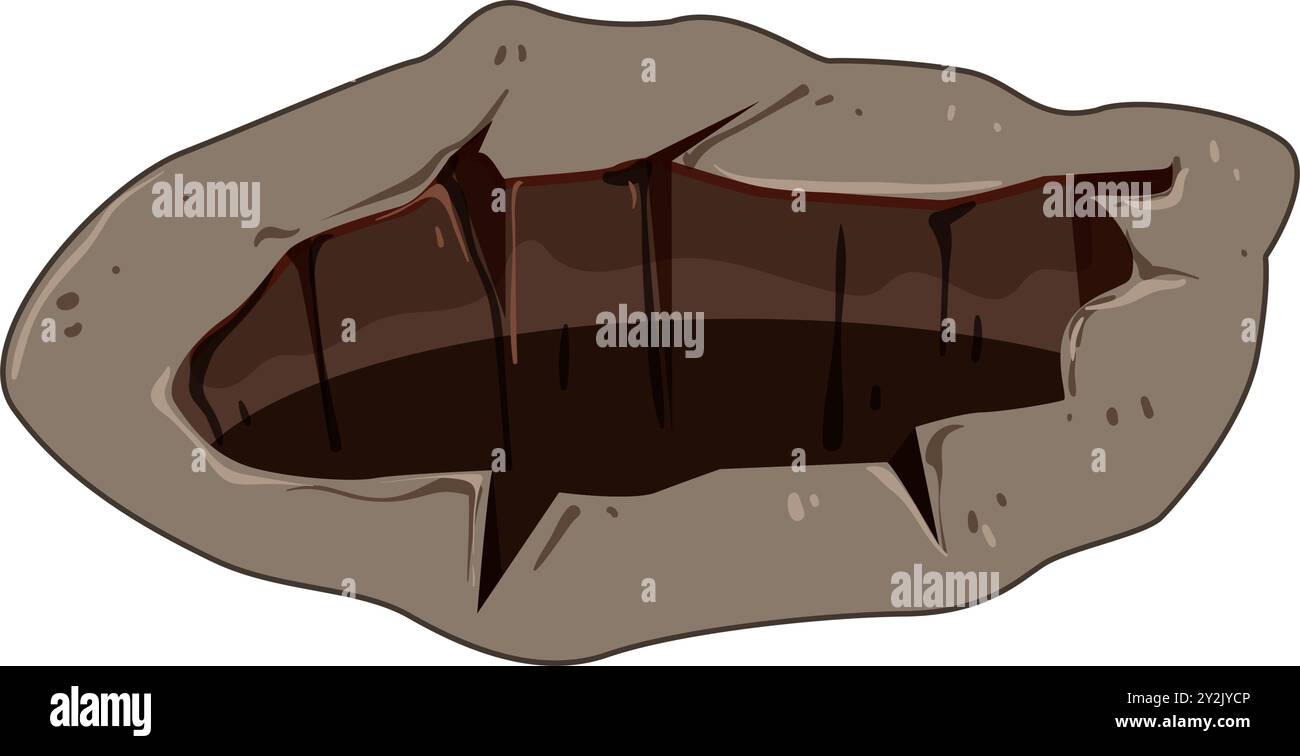 chasm pit cartoon vector illustration Stock Vector Image & Art - Alamy