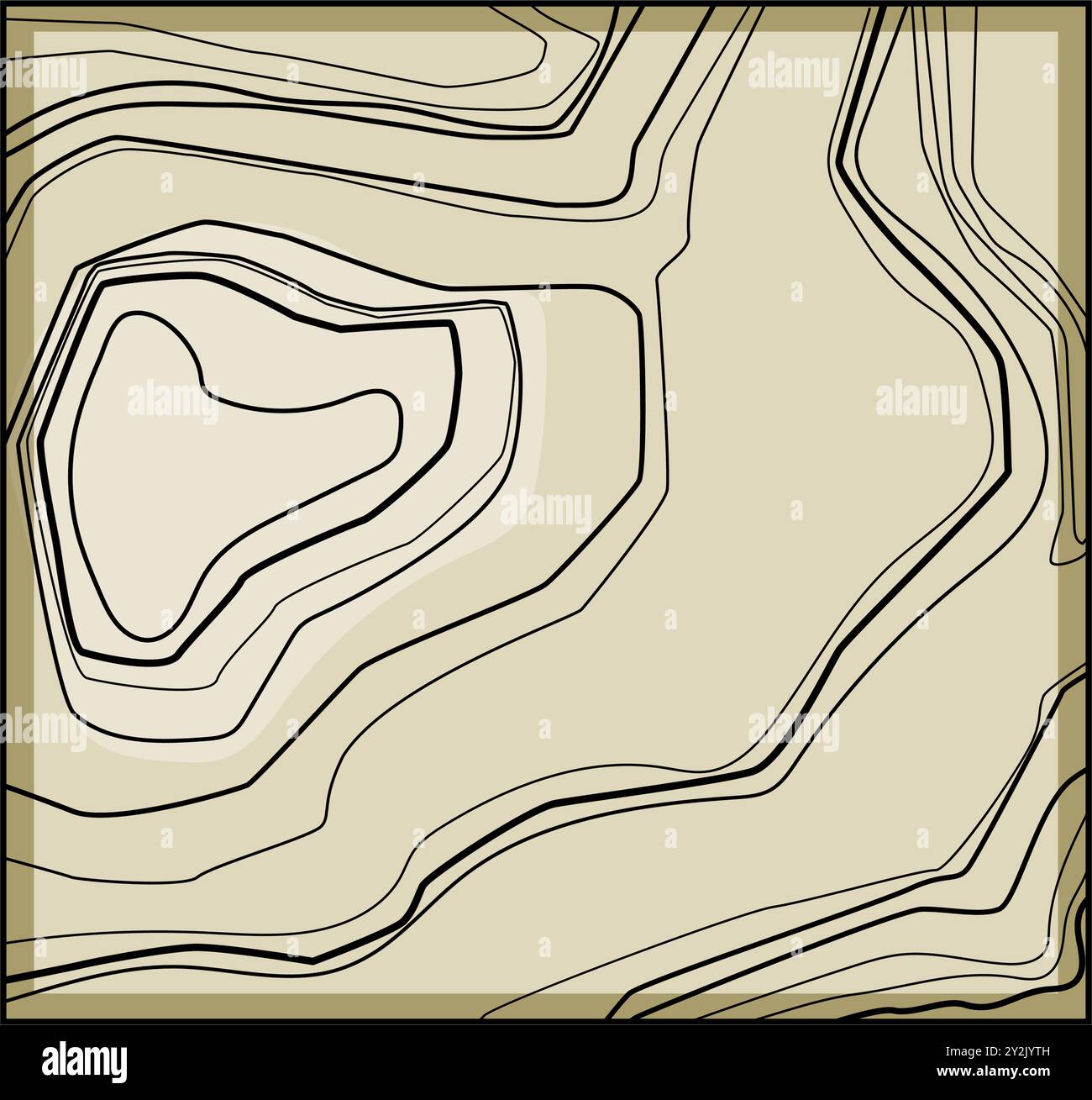 slope sea topogrphic cartoon vector illustration Stock Vector Image ...