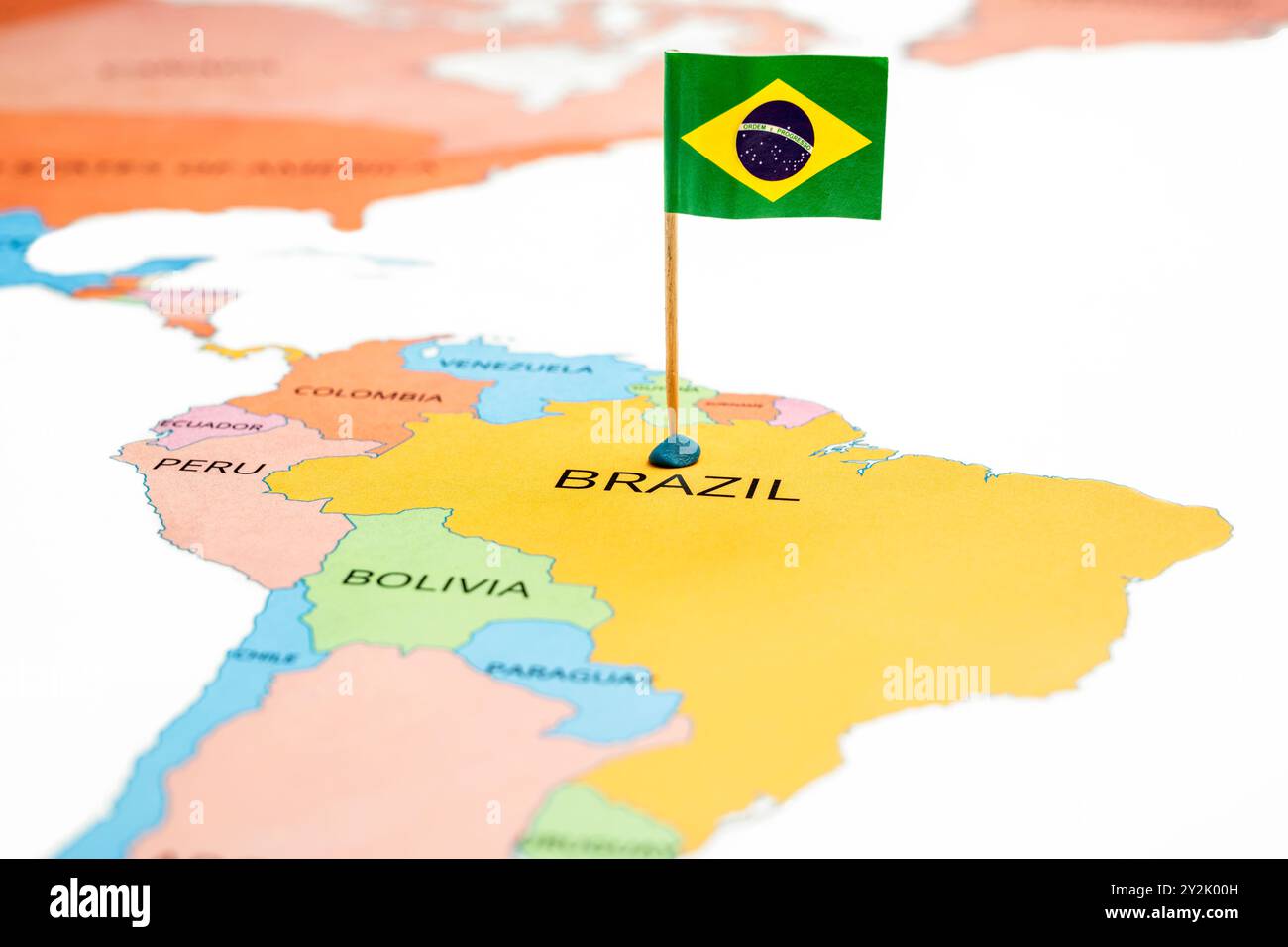 A map of Brazil with a Brazilian flag on it. The flag is green. Travel ...