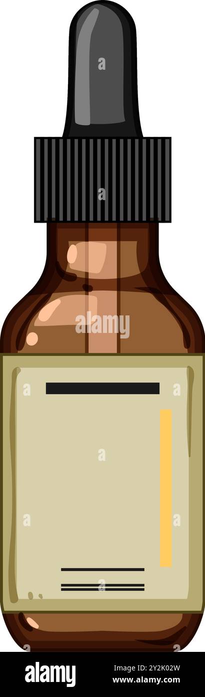 brightening serum skincare cartoon vector illustration Stock Vector ...