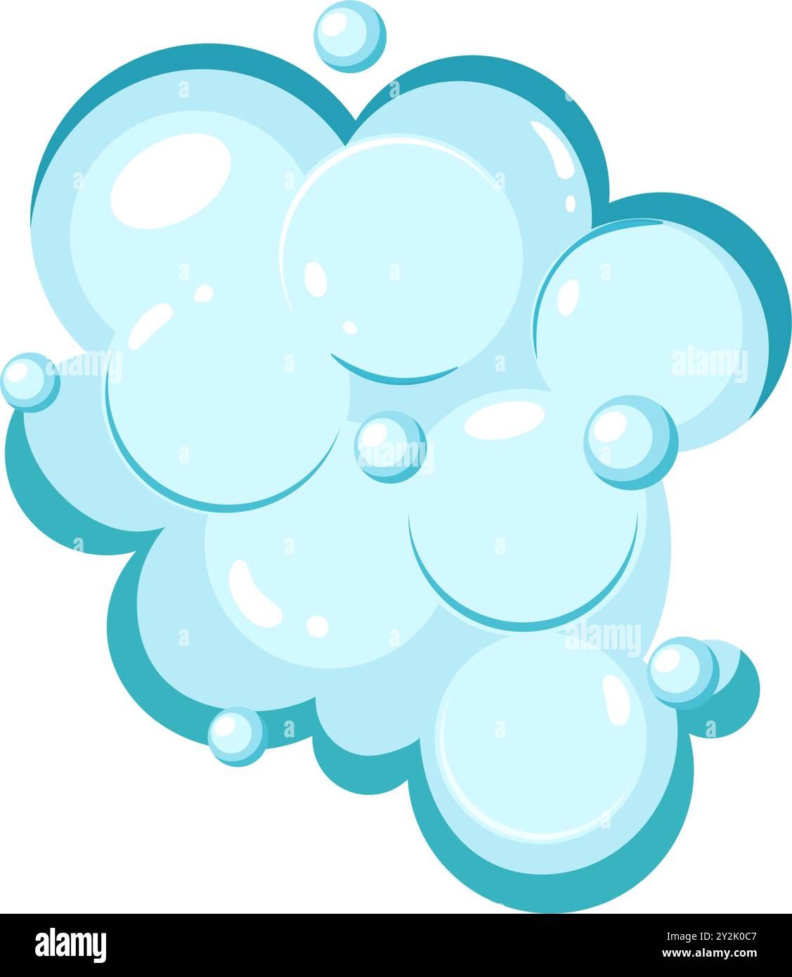 cleanse shampoo foam cartoon vector illustration Stock Vector Image ...