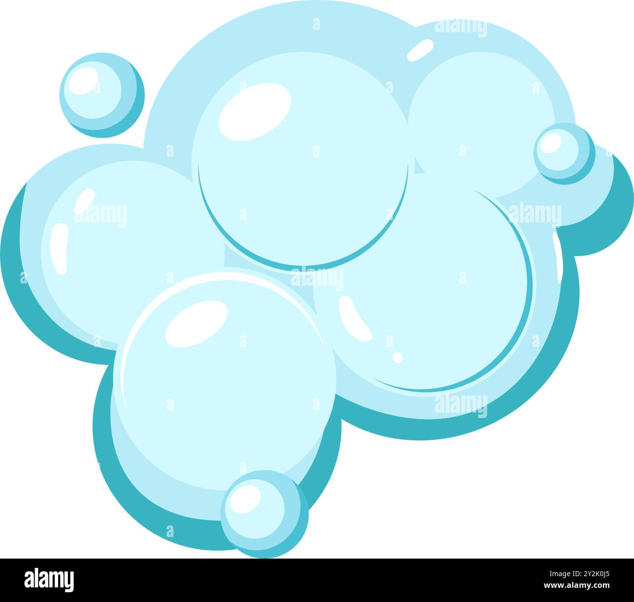 wash shampoo foam cartoon vector illustration Stock Vector Image & Art ...