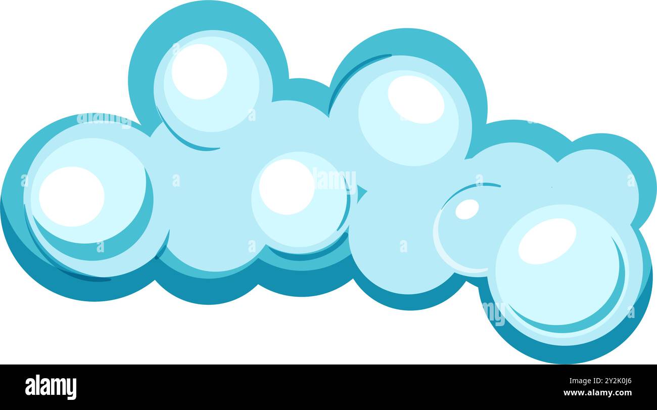 moisture shampoo foam cartoon vector illustration Stock Vector Image ...