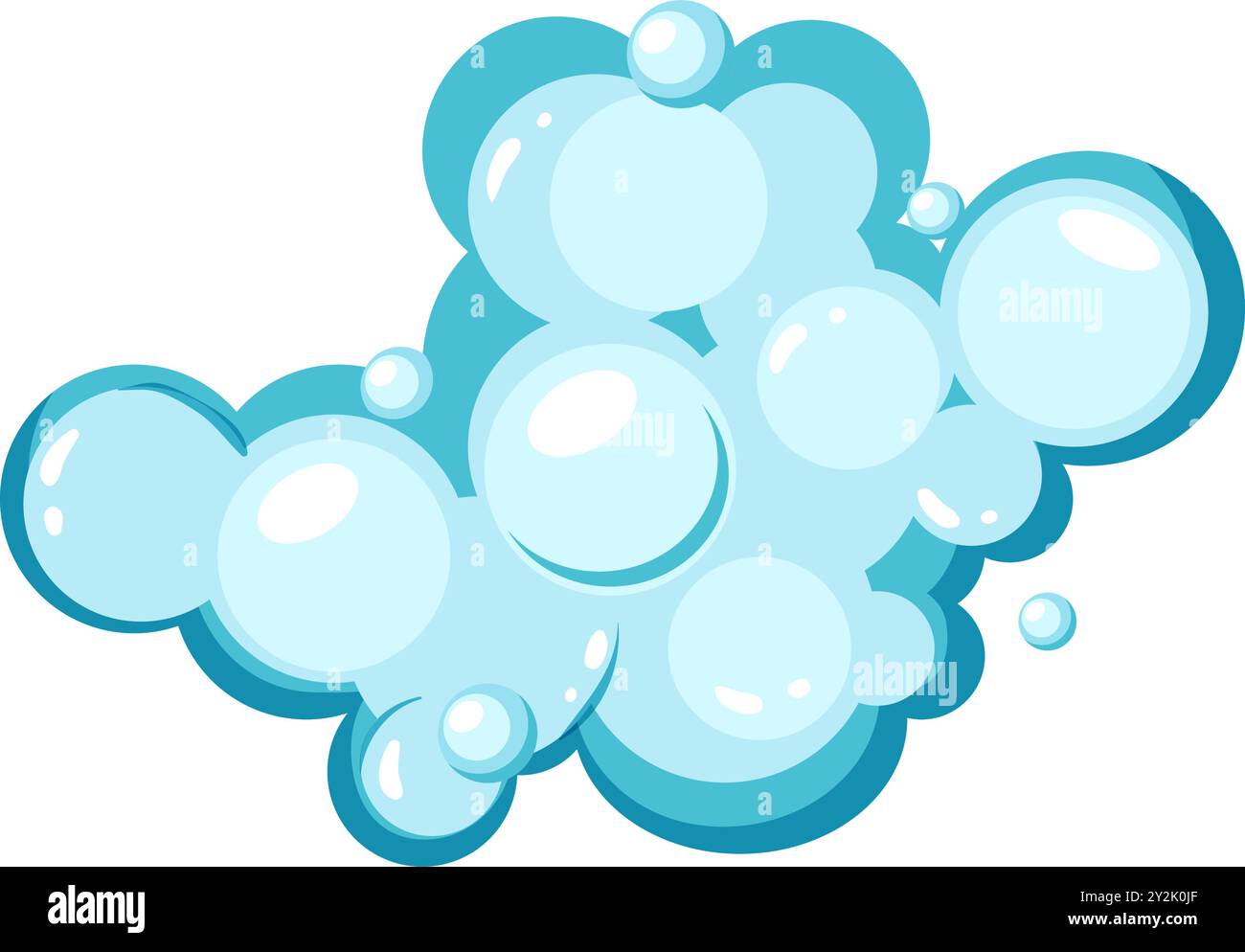 lather shampoo foam cartoon vector illustration Stock Vector Image ...