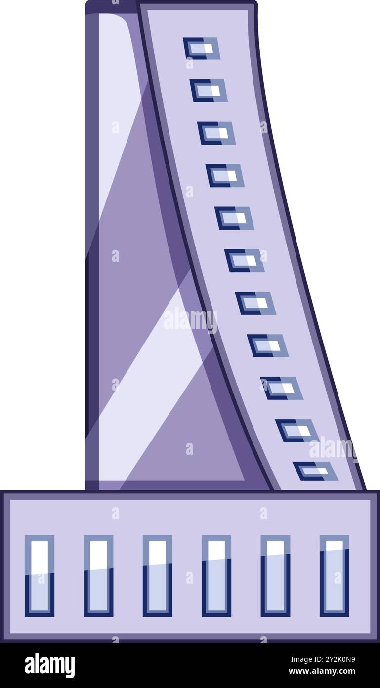 glass skyscraper cartoon vector illustration Stock Vector Image & Art ...