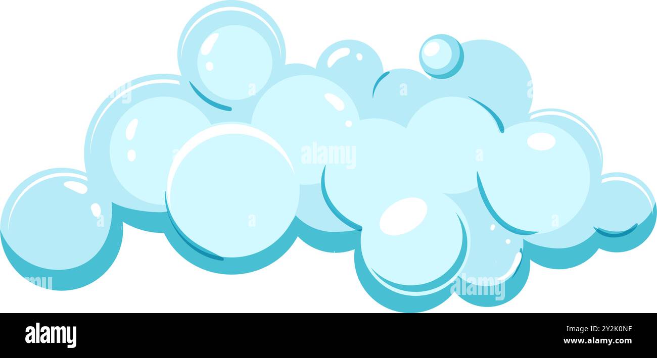 scalp shampoo foam cartoon vector illustration Stock Vector Image & Art ...