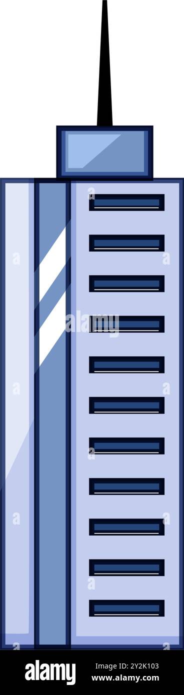 steel skyscraper cartoon vector illustration Stock Vector Image & Art ...