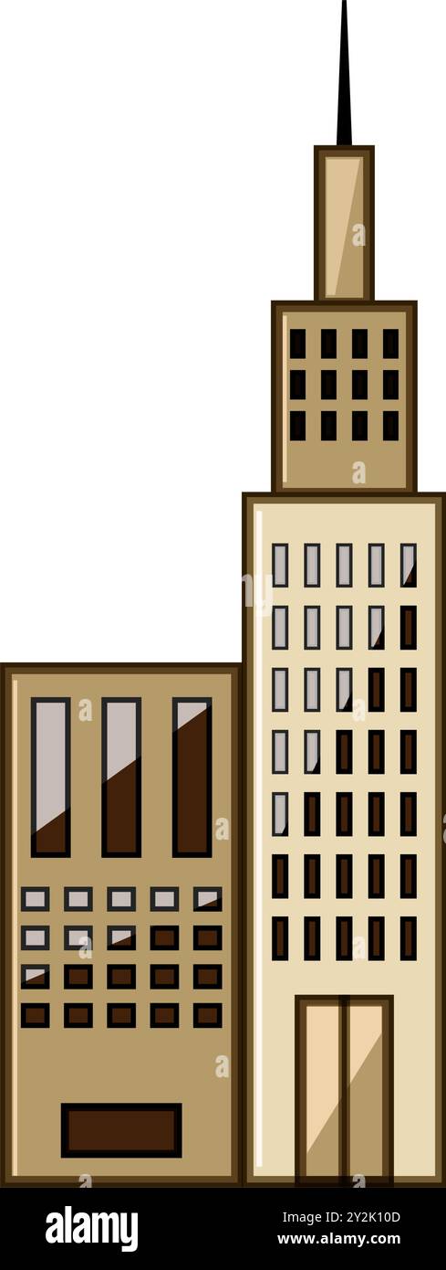 urban skyscraper cartoon vector illustration Stock Vector Image & Art ...