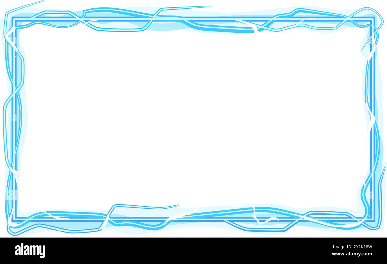 nature thunder frame cartoon vector illustration Stock Vector Image ...