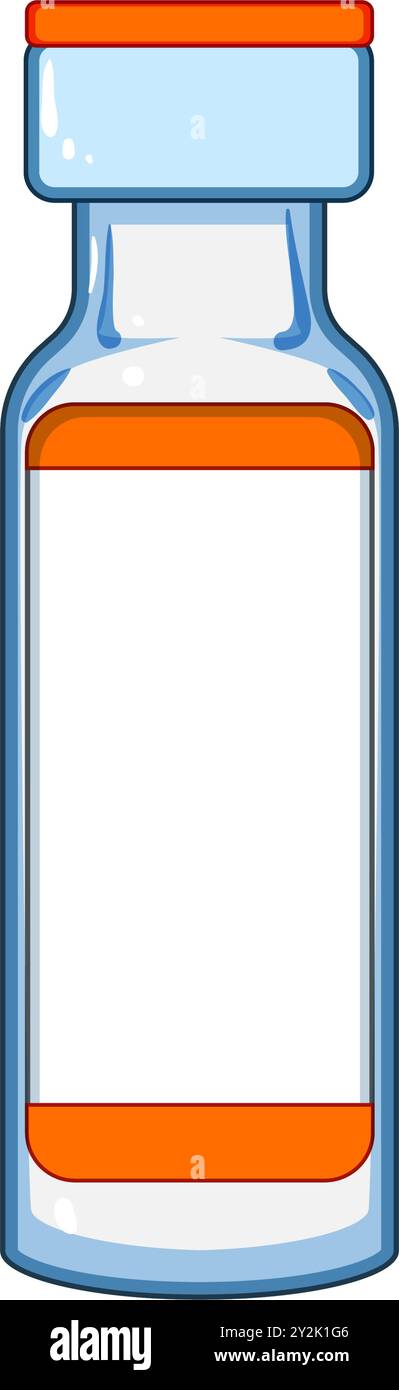 injection vaccine vial cartoon vector illustration Stock Vector Image ...