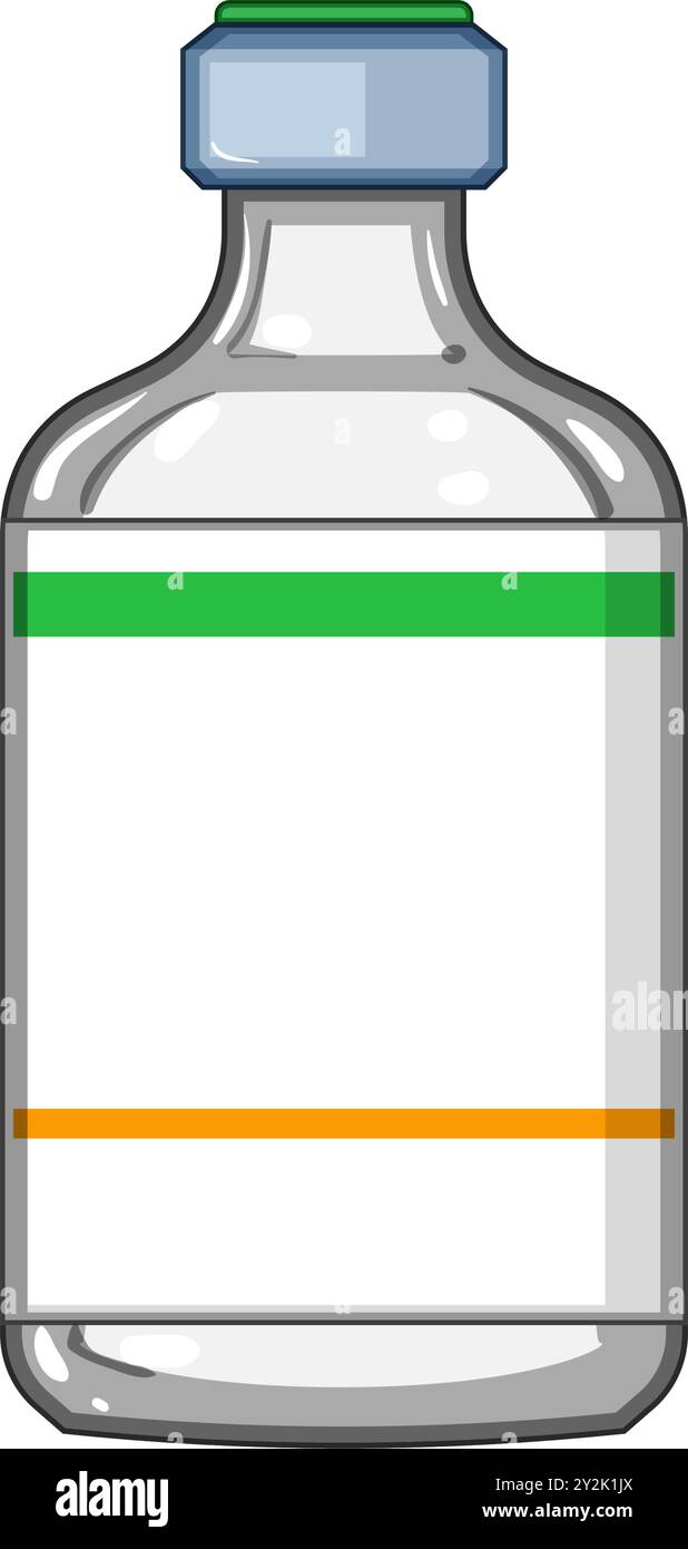 immunization vaccine vial cartoon vector illustration Stock Vector ...