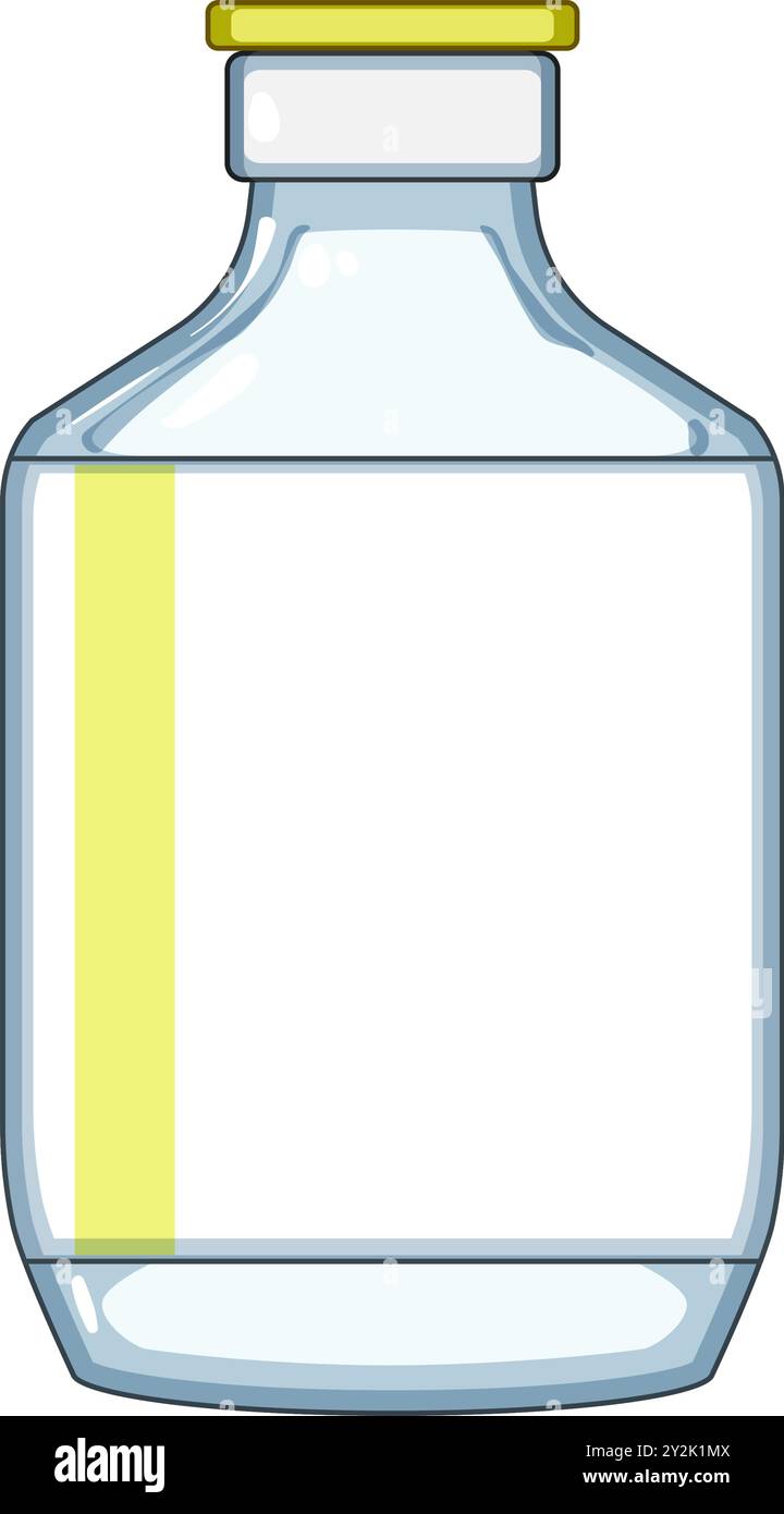 syringe vaccine vial cartoon vector illustration Stock Vector Image ...