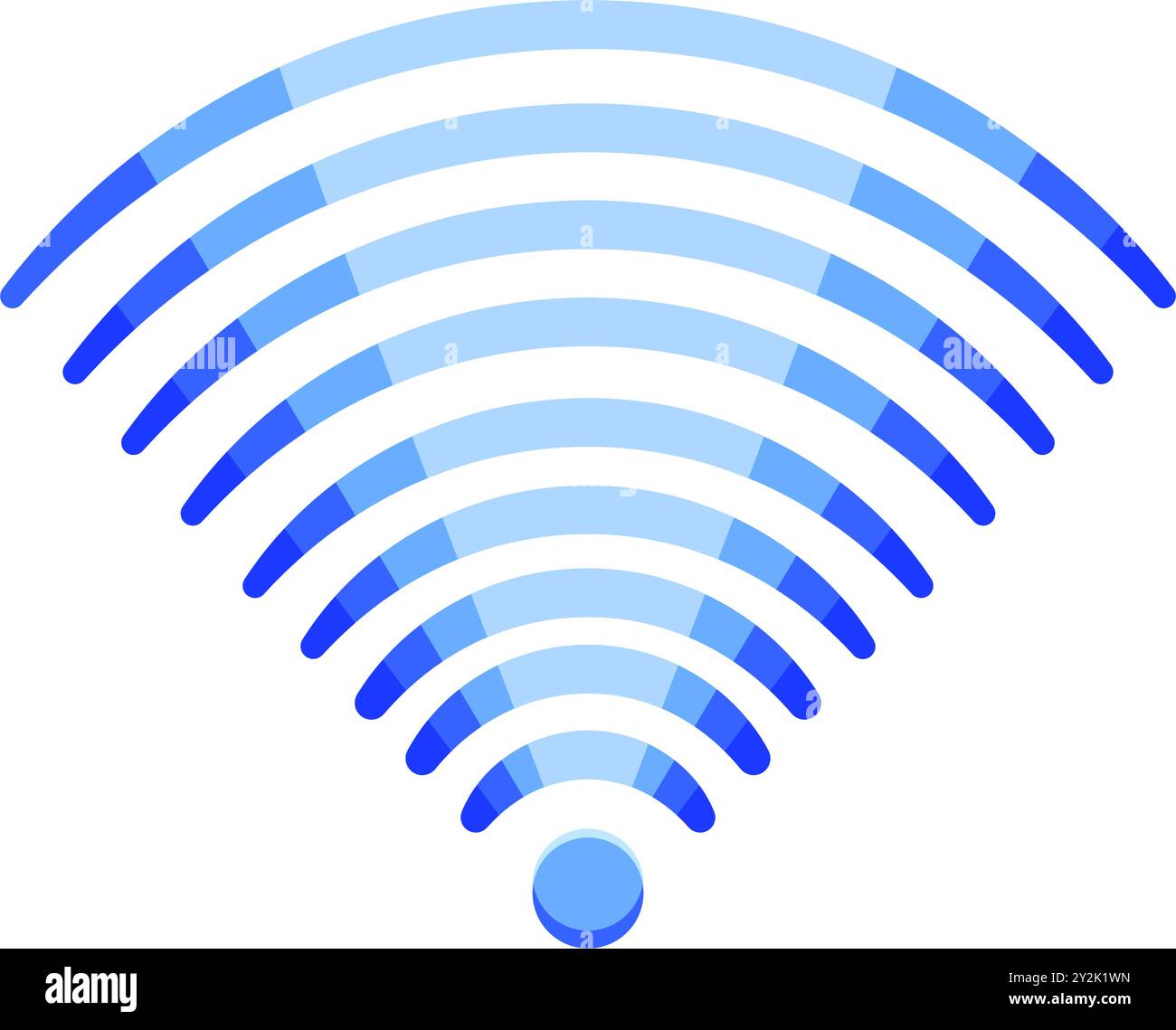 modulation wireless signal wave cartoon vector illustration Stock ...