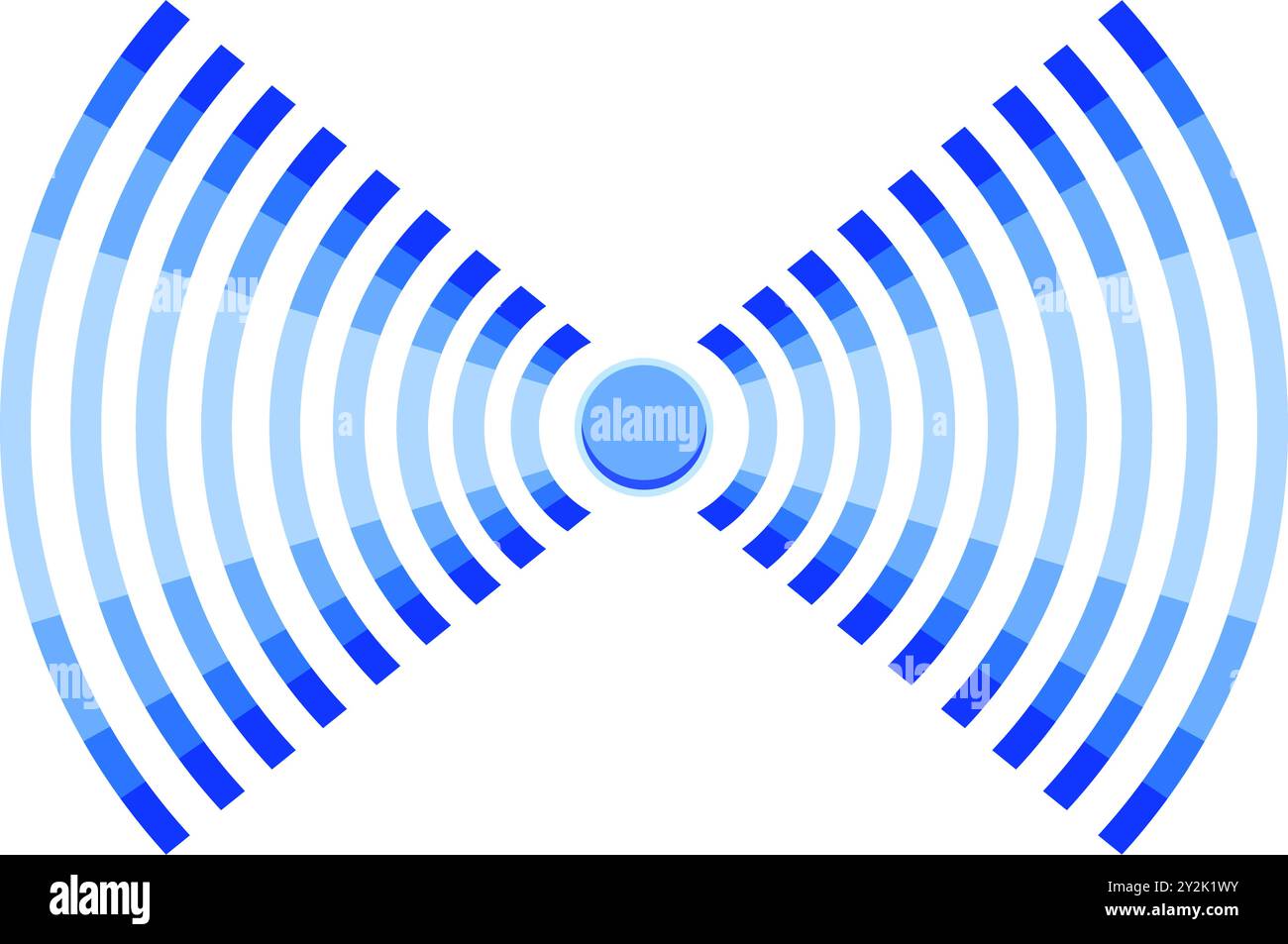 refraction wireless signal wave cartoon vector illustration Stock ...