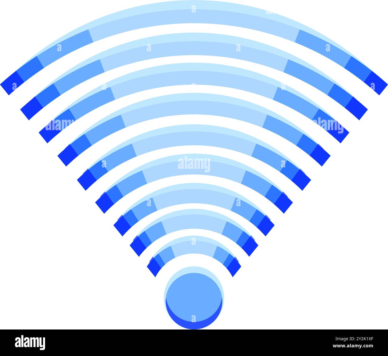reflection wireless signal wave cartoon vector illustration Stock ...