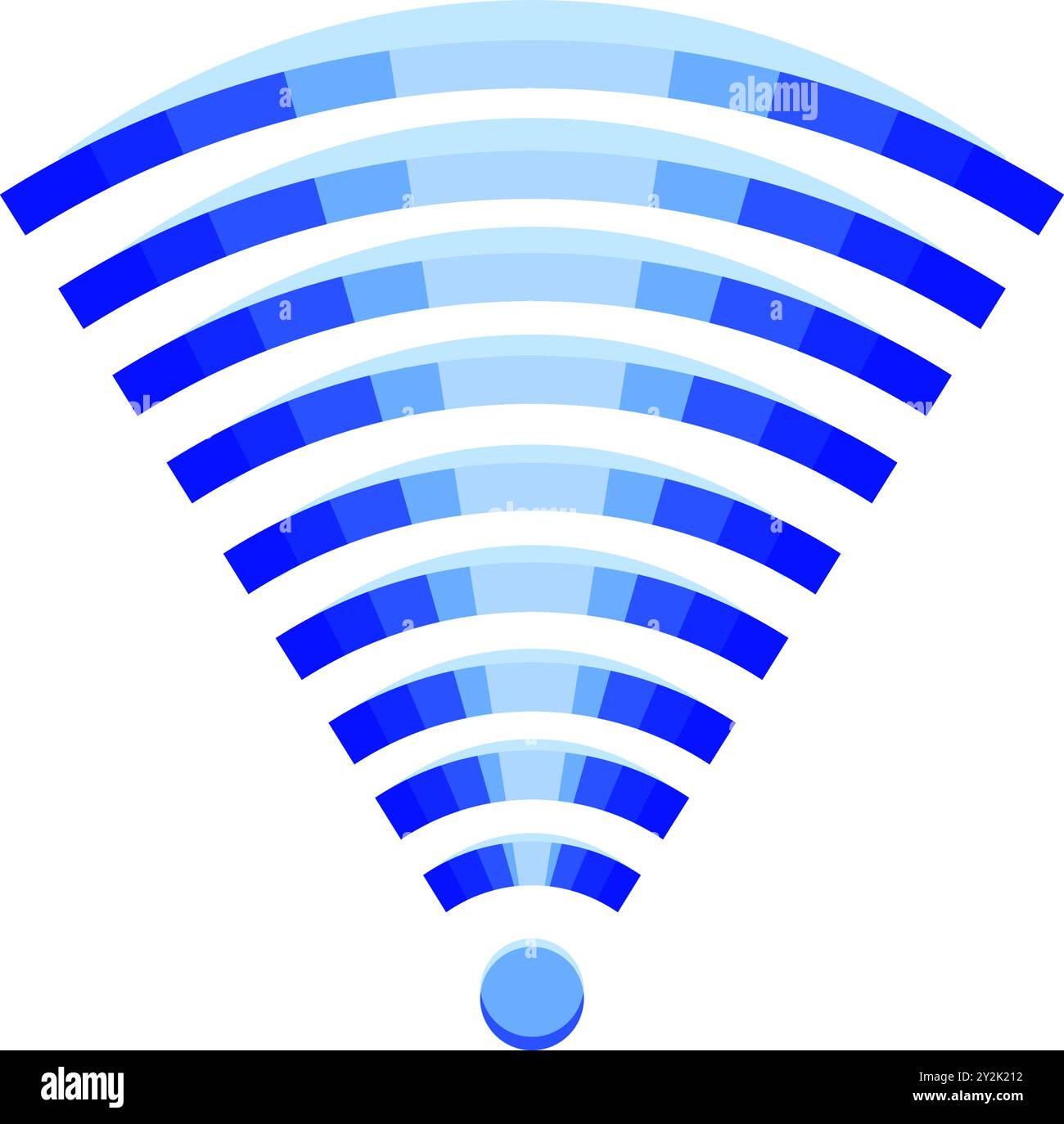 diffraction wireless signal wave cartoon vector illustration Stock ...