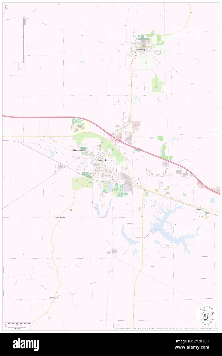 Map of batesville indiana Cut Out Stock Images & Pictures - Alamy