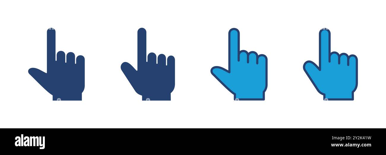 Hand click icon vector. pointer icon vector. hand cursor icon vector ...