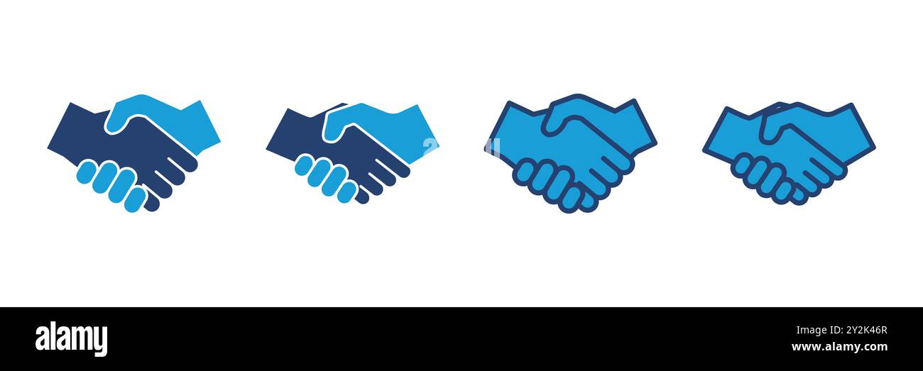 Handshake icon vector. business handshake. contact agreement Stock ...