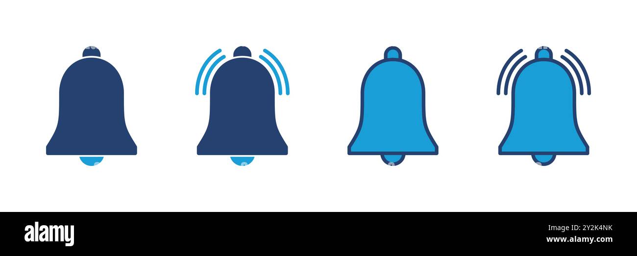 Bell Icon vector. Notification icon for your web site design Stock ...