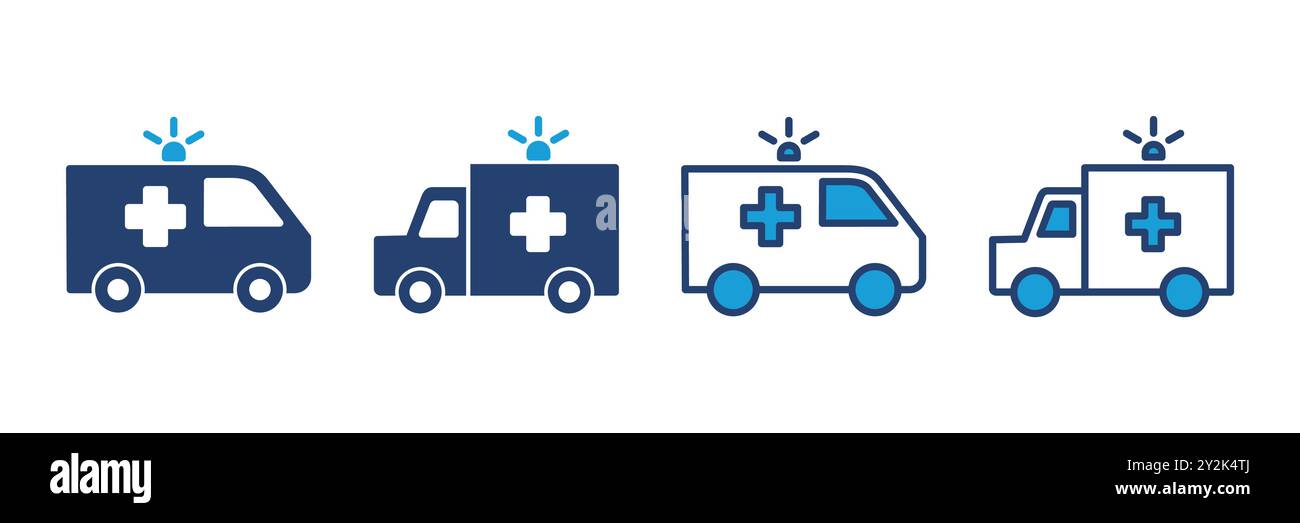 Ambulance icon vector. ambulance truck icon vector. ambulance car Stock ...