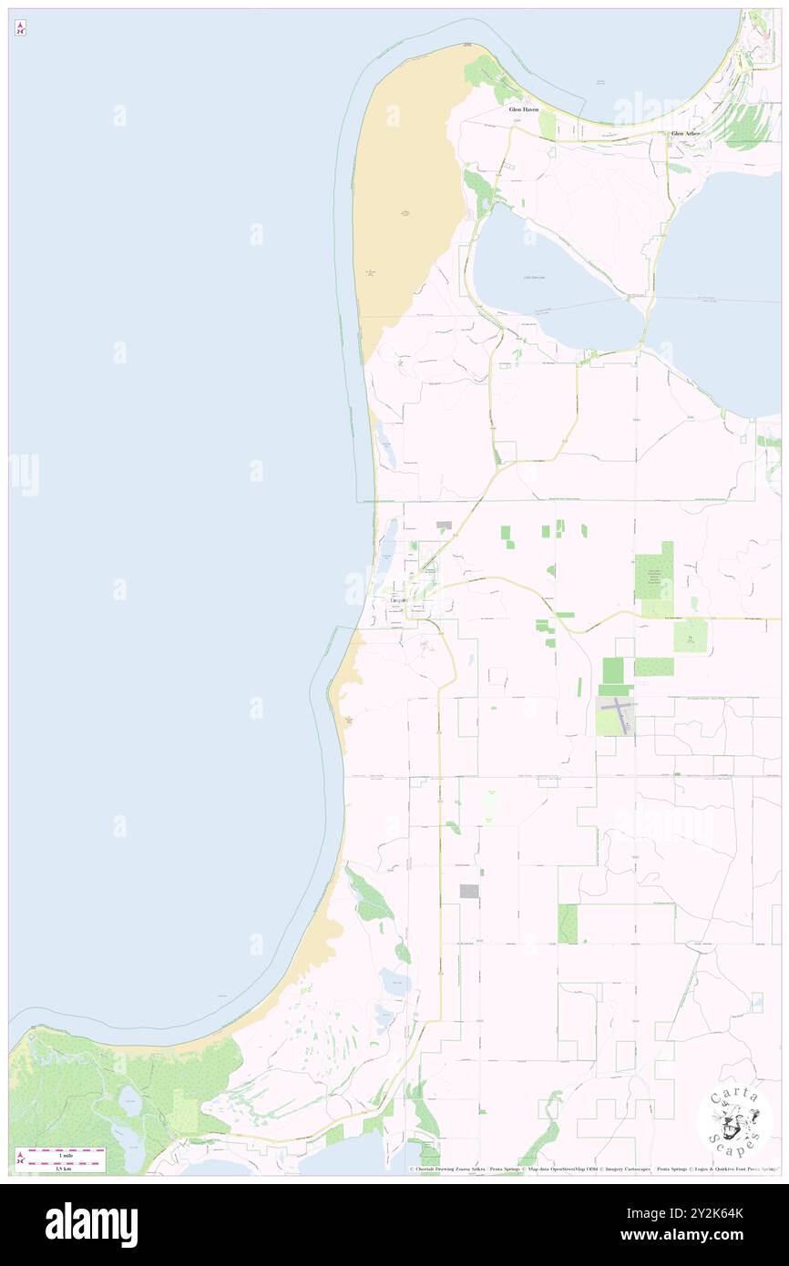 Leelanau county map Cut Out Stock Images & Pictures - Alamy