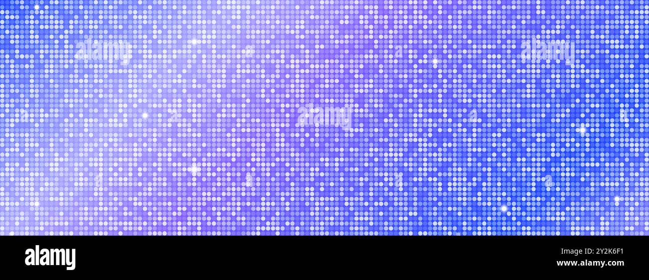 Shining blue disco party pattern background. Iridescent sequin mosaic ...