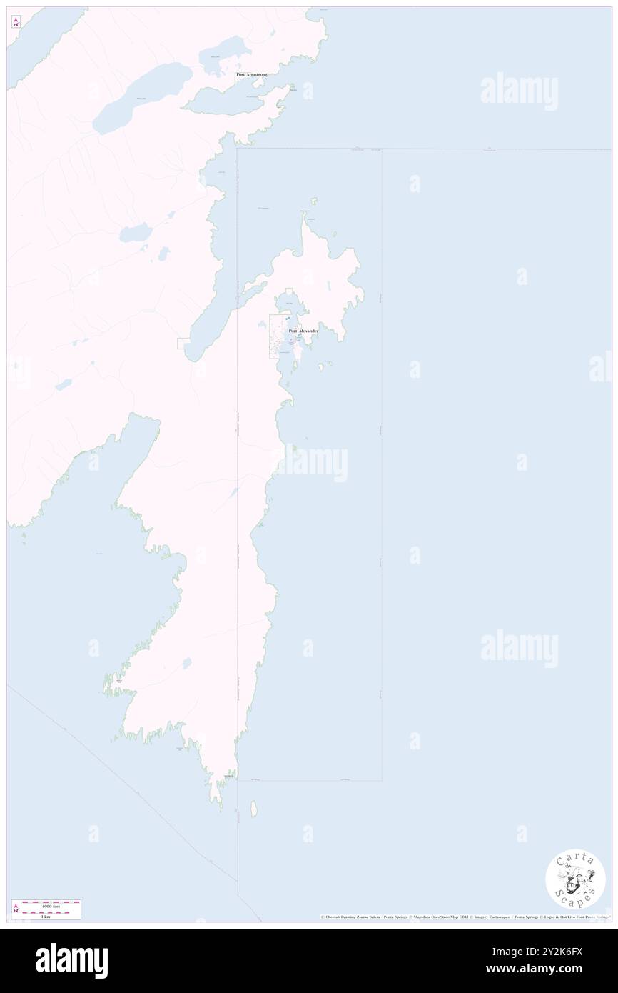 Port alexander map Cut Out Stock Images & Pictures - Alamy