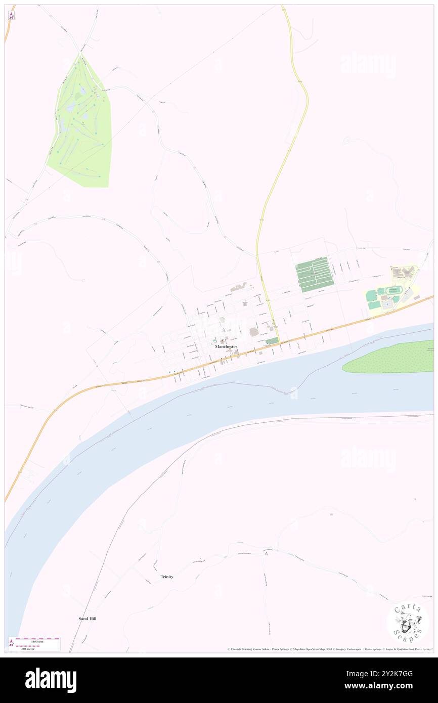 Map of manchester ohio Cut Out Stock Images & Pictures - Alamy