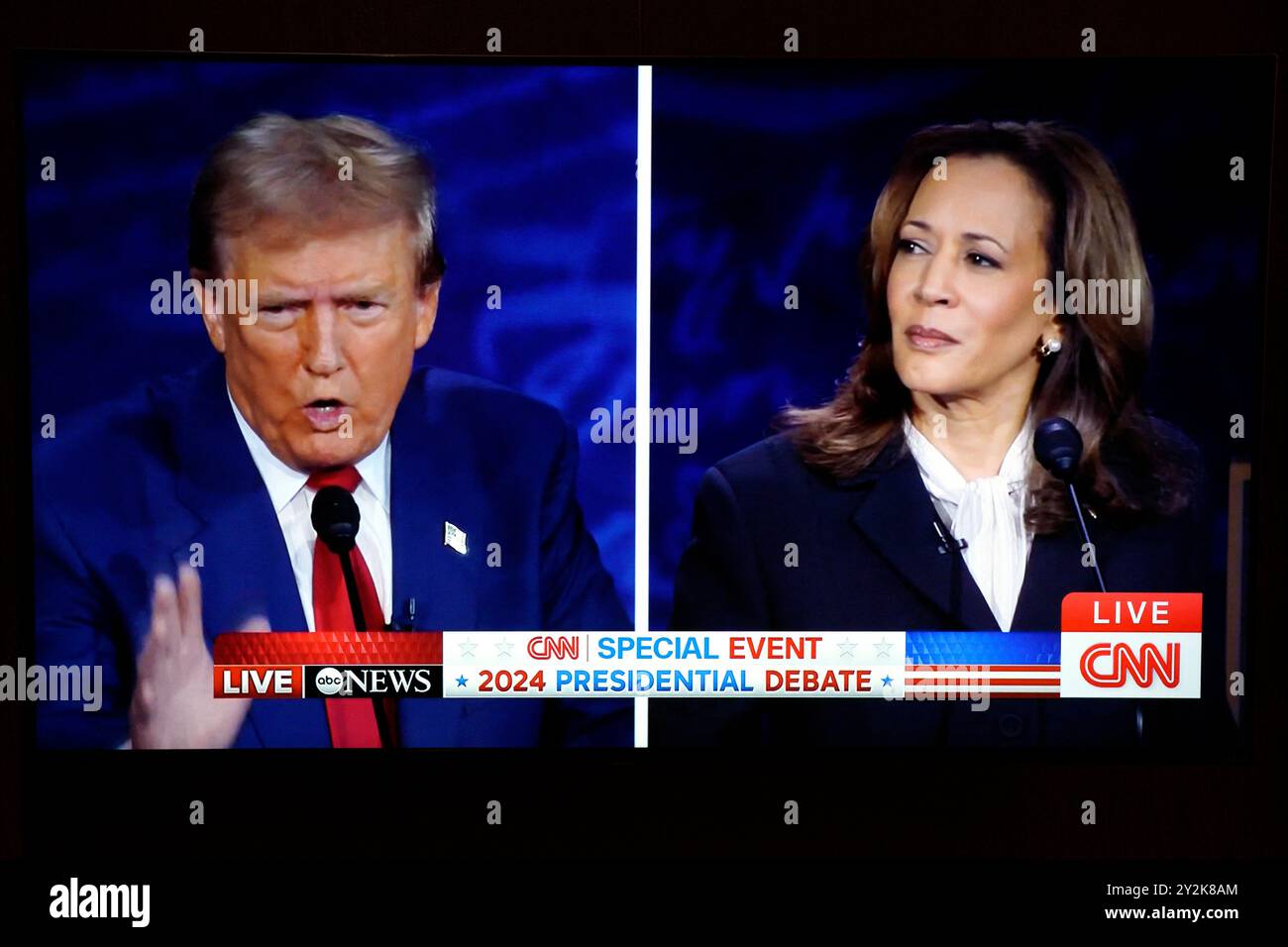 Washington, United States. 10th Sep, 2024. ABC hosts a presidential ...