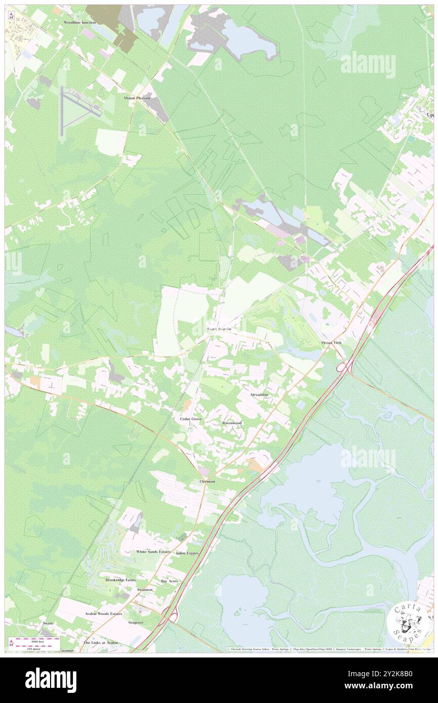 Seaville map hi-res stock photography and images - Alamy