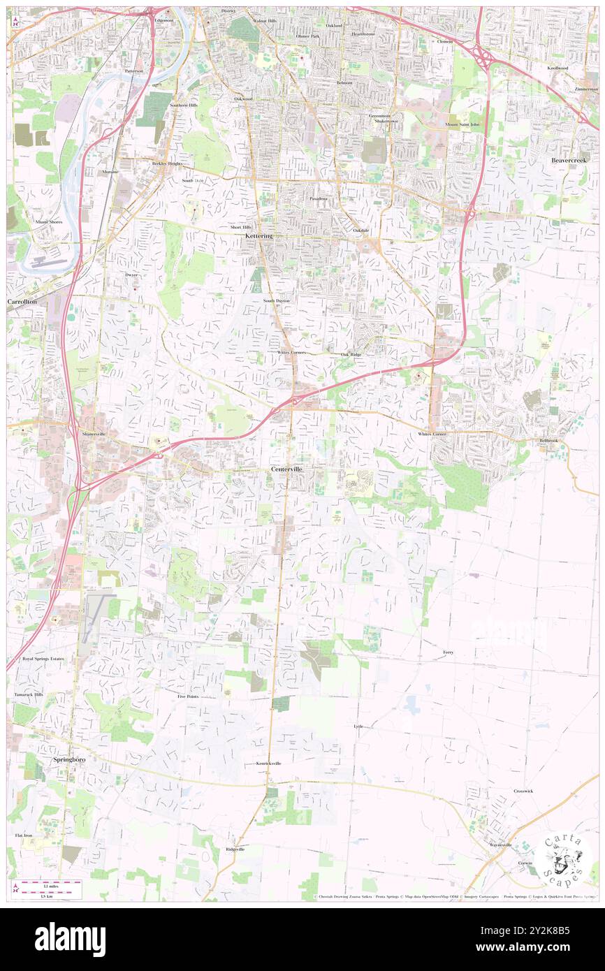 Map of centerville ohio Cut Out Stock Images & Pictures - Alamy