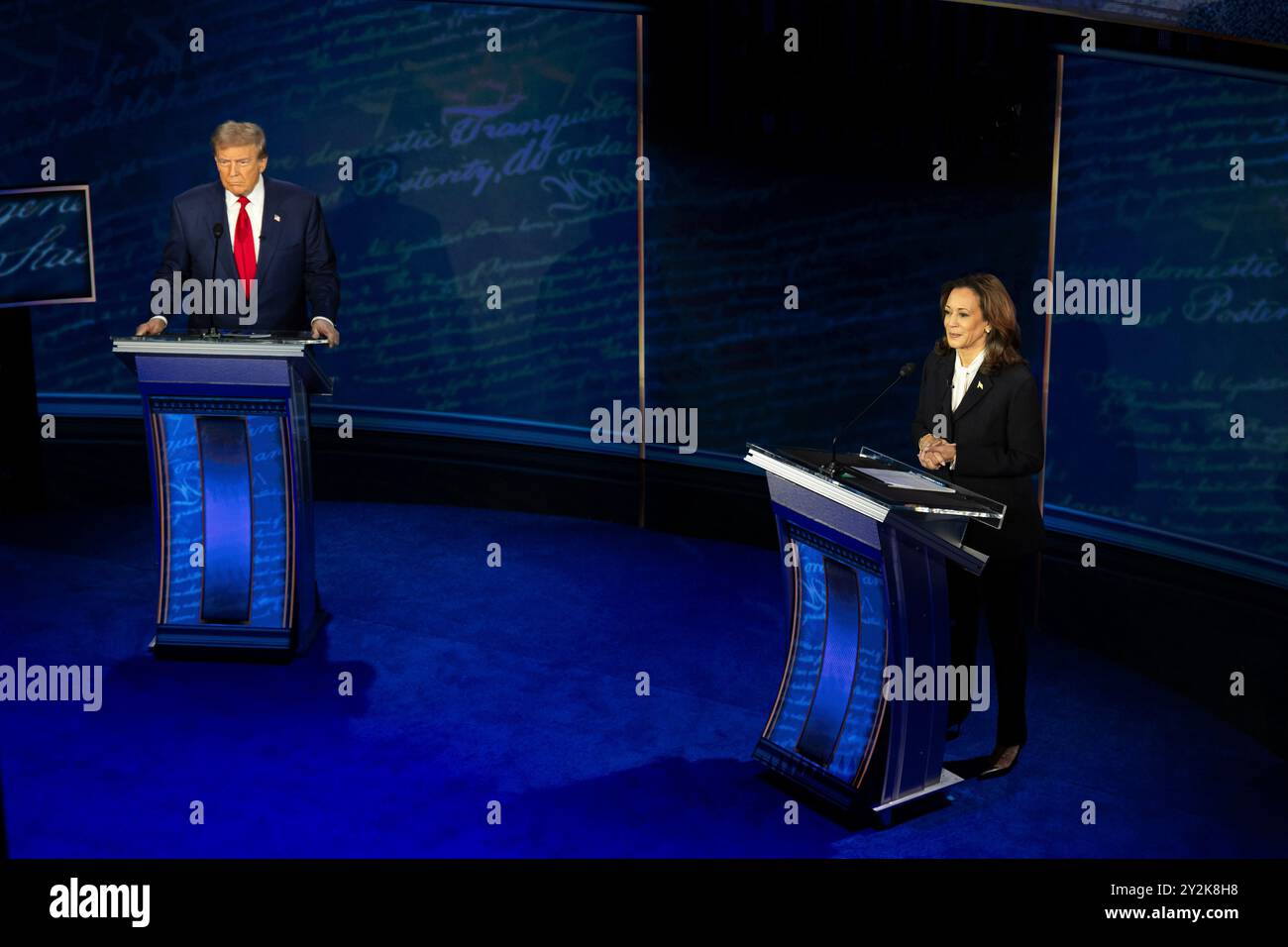Philadelphia, Pennsylvania, USA. 10th Sep, 2024. (L-R) Former President ...
