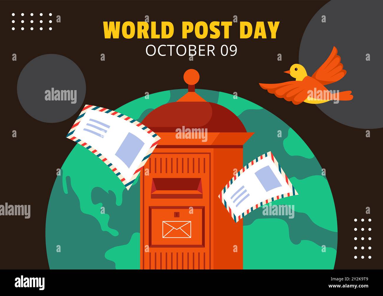 Post Day Social Media Background Flat Cartoon Hand Drawn Templates ...