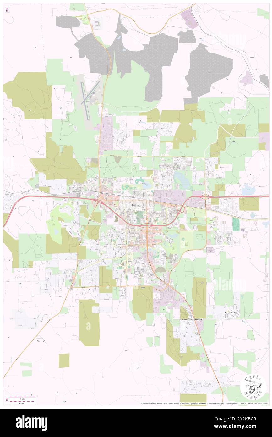 Map of gillette wyoming hi-res stock photography and images - Alamy