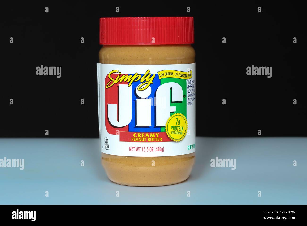 Houston, Texas, USA - September 10, 2024: Jar of Simply Jif Creamy ...